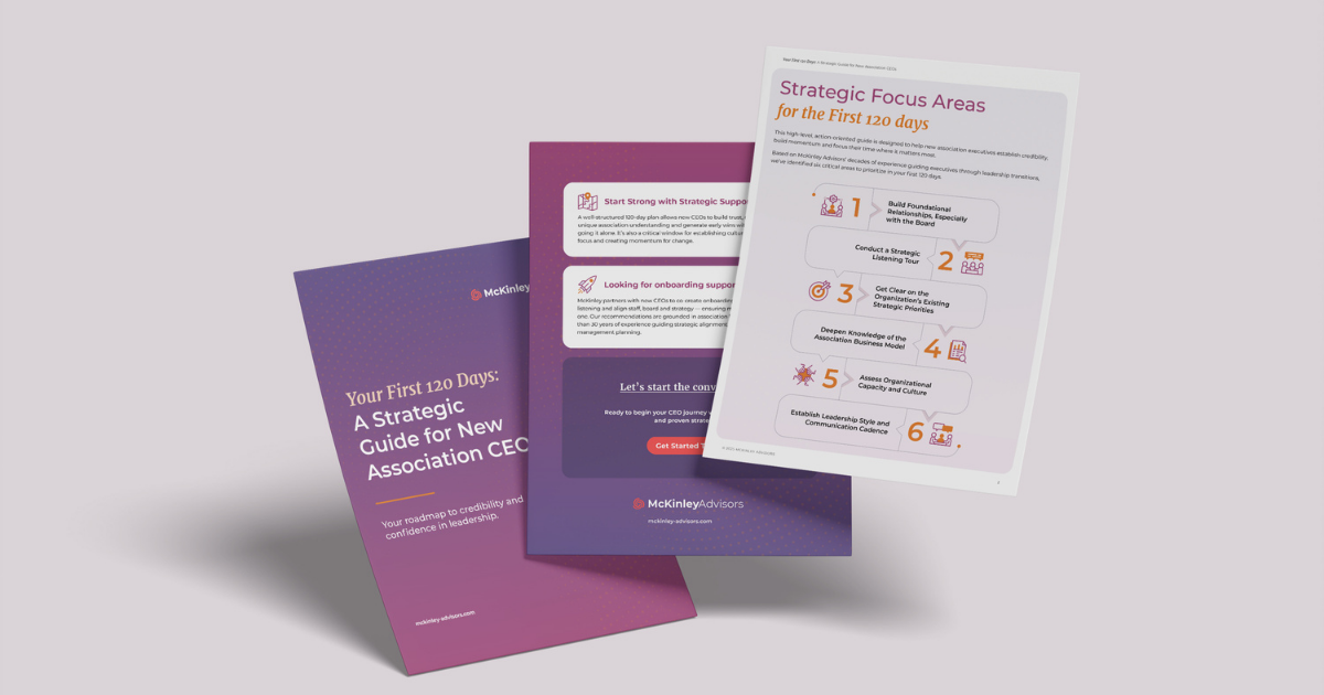 A Strategic Guide for New Association CEOs | McKinley